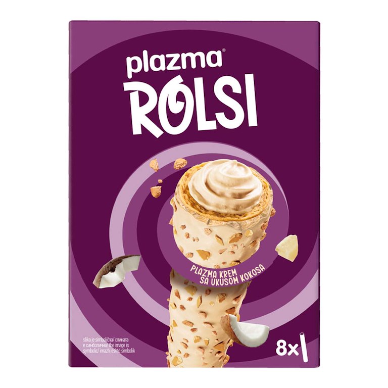 Plazma vafl roleri kokos krem 130g plazma