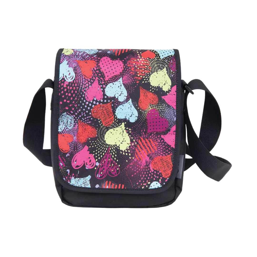 PULSE Torbica Black hearts, Crno - roze