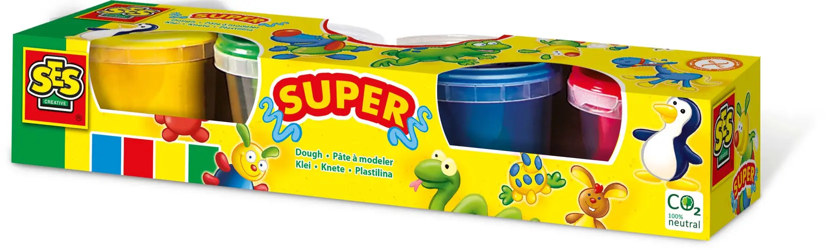 SES CREATIVE Plastelin u 4 boje