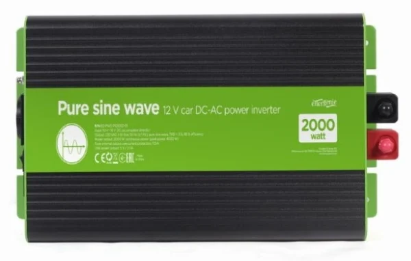 EG-PWC-PS2000-01 Gembird 12V Cist sinusni inverter DC/AC 2000W + USB port, 4,65KG