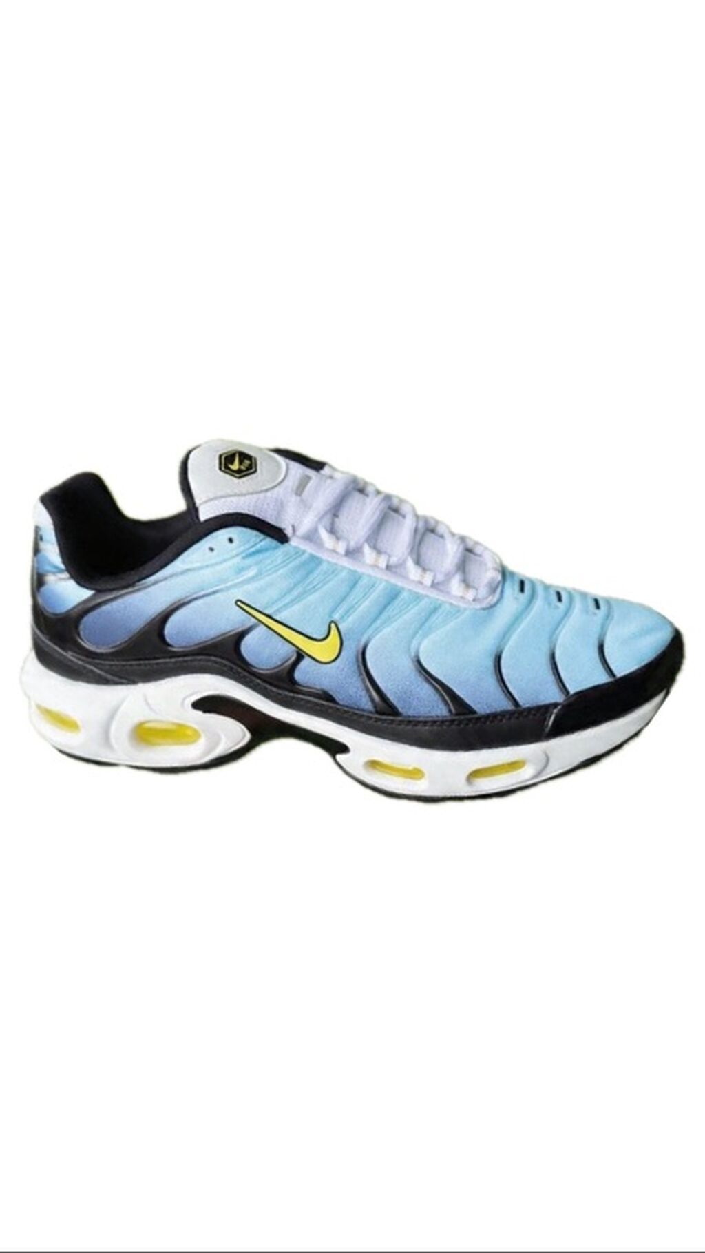Nike Air Max Plus (Tn) patike – plavo/crno-belo sa žutim detaljima -