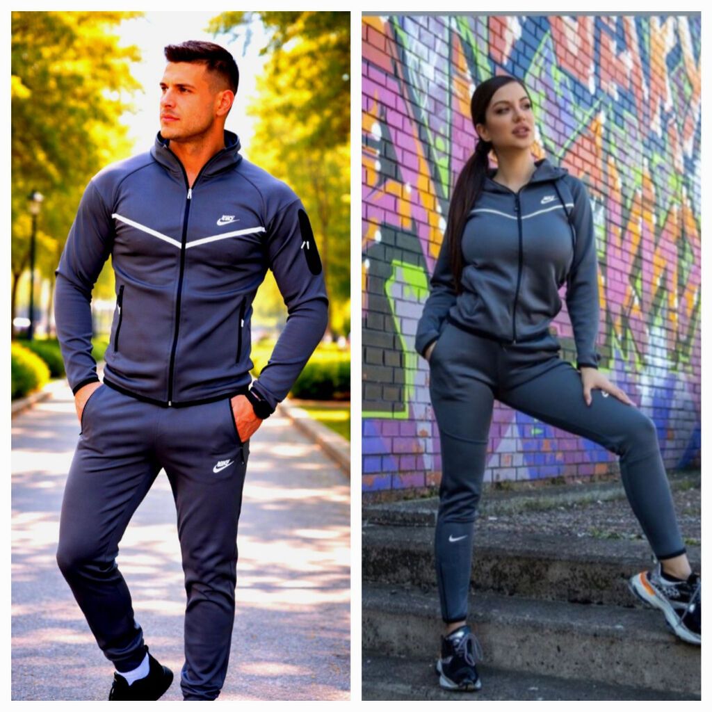 Nike trenerka u paru za nju i njega NOVO Novo Mokra likra Veličine m
