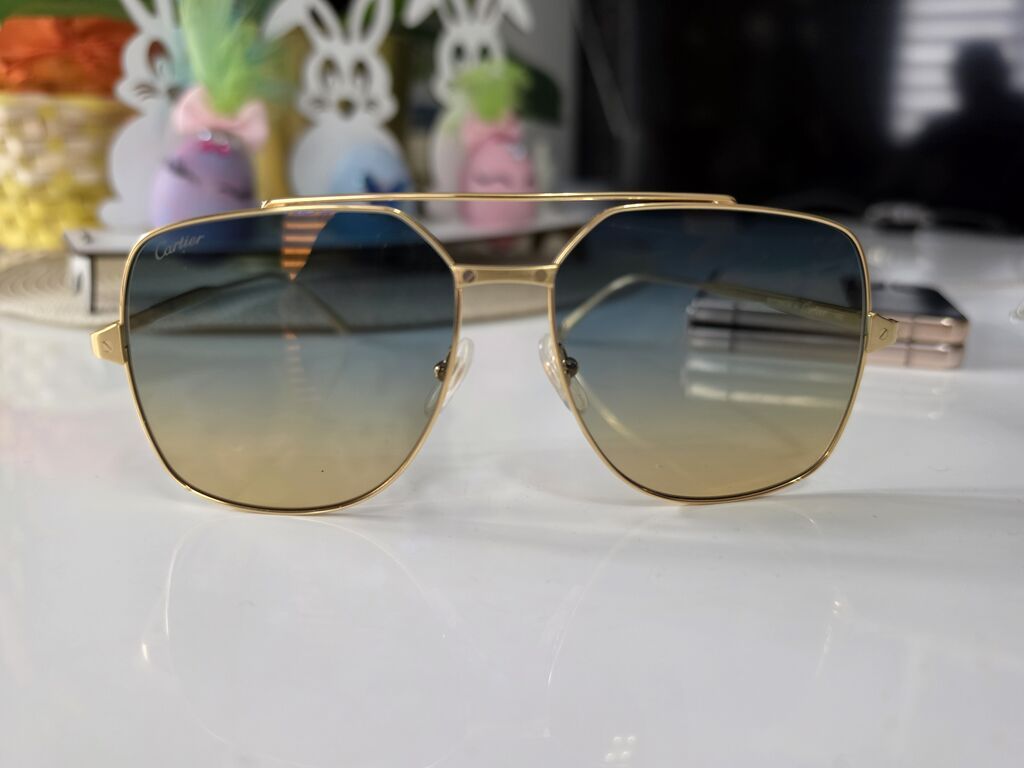 Cartier sunčane naočare – aviator/kvadratni hibrid - Okvir: metal