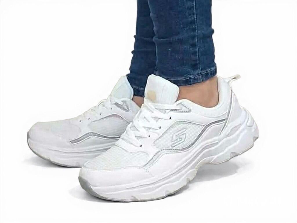 Bele ženske patike – chunky/street stil - Boja: potpuno bele sa
