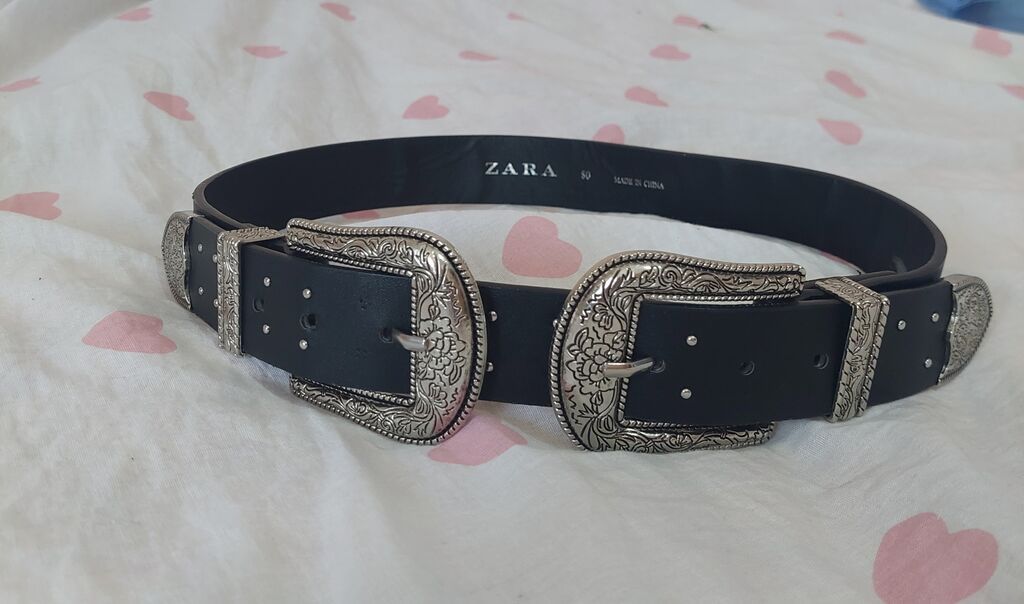 ZARA ženski kaiš, veličina 80. - Model sa duplom kopčom u western