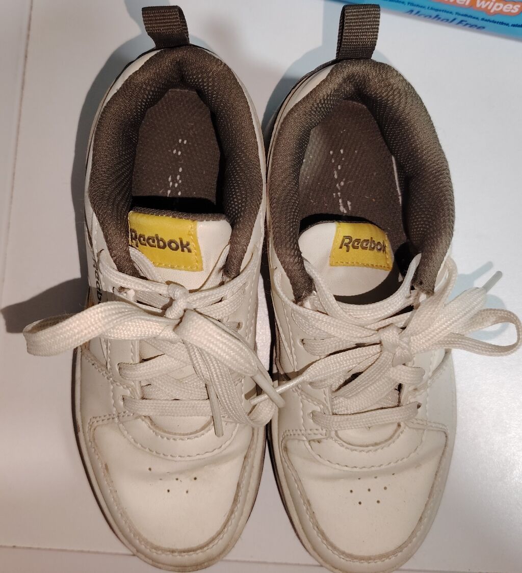 Reebok dečje patike – bela koža sa žutim detaljima - Brend: Reebok