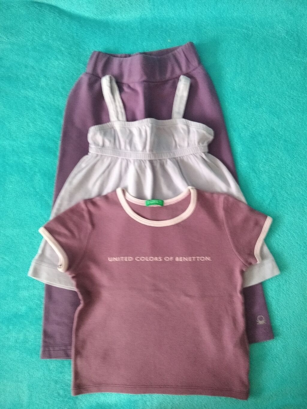 Benetton original dve majice i helanke Veličina 100 cm 3-4 god ČIST