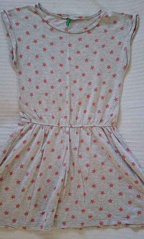 Benetton original letnja pamučna haljina za devojčice Veličina 130 cm
