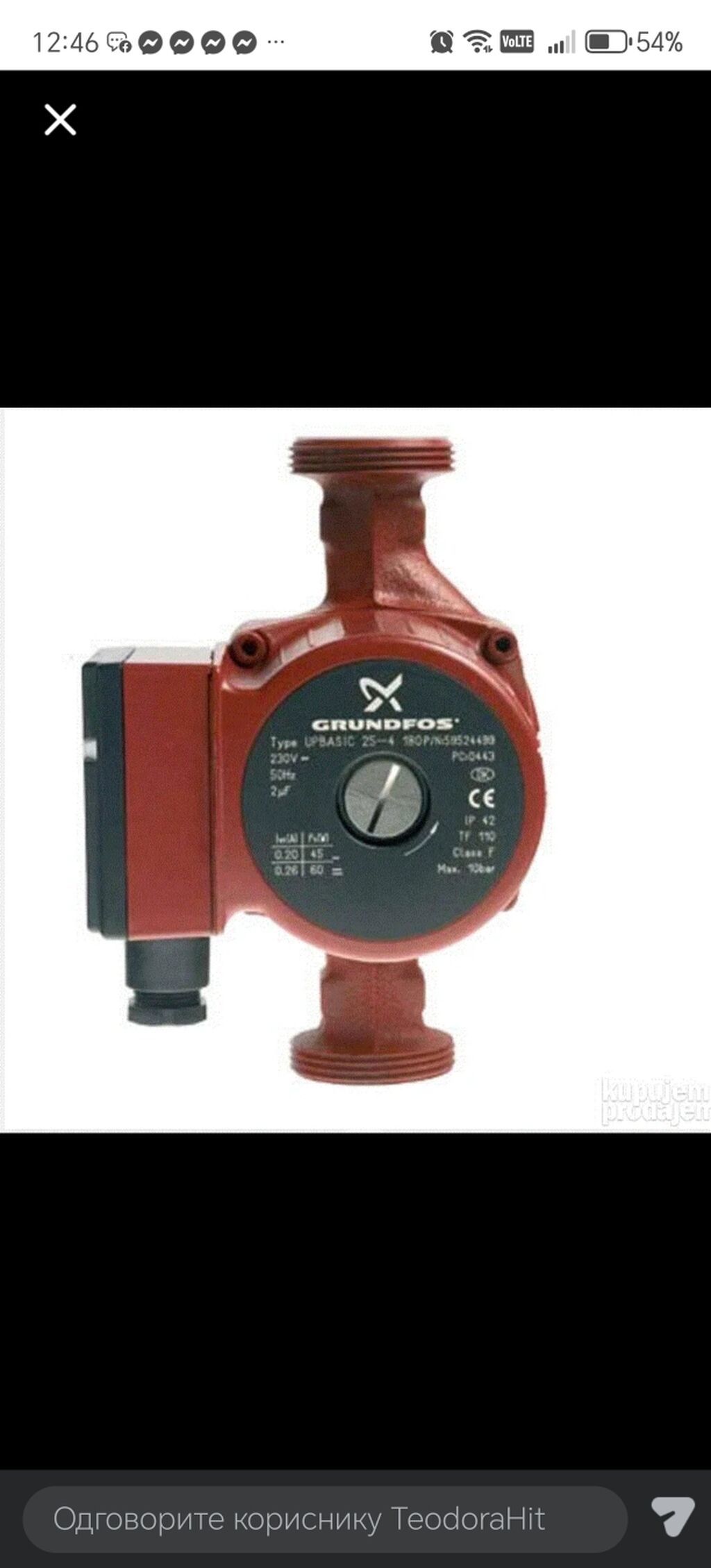 Cirkulaciona pumpa GRUNDFOS UP Basic 25-4 - Namena: za sisteme