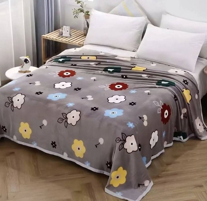 Ćebe mekano plišano za krevet - Materijal nežan,baršunasto-mekan