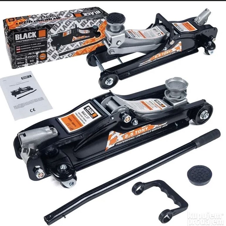 Hidraulični niskoprofilni dizalica – BLACK PRO 2.5T - Nosivost: 2,5