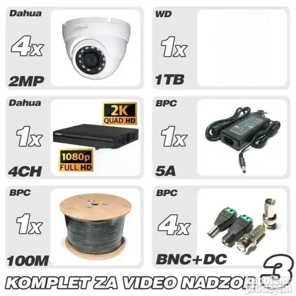 Dahua komplet video nadzor 2 Dahua komplet za video nadzor serije