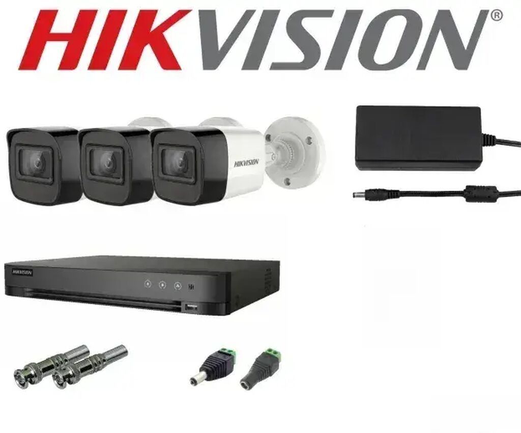 Hikvision SUPER HD komplet video nadzor 3 3 x 4u1 kamera Hikvision