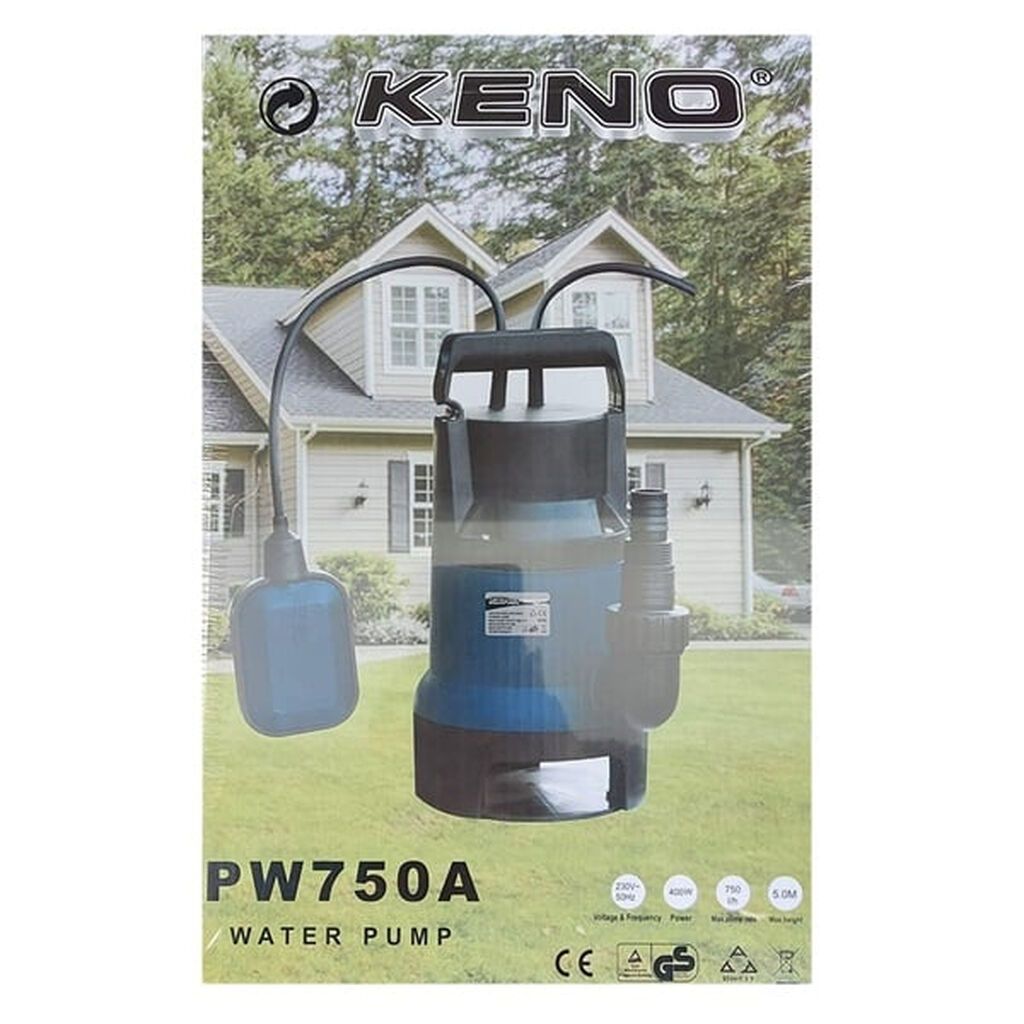 KENO PW750A – potapajuća pumpa za vodu - Tip: potapajuća električna
