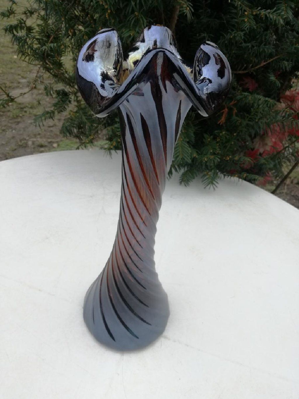 Stara Unikatna Kobaltna braon Vaza Murano broj 2. Visina 36 cm