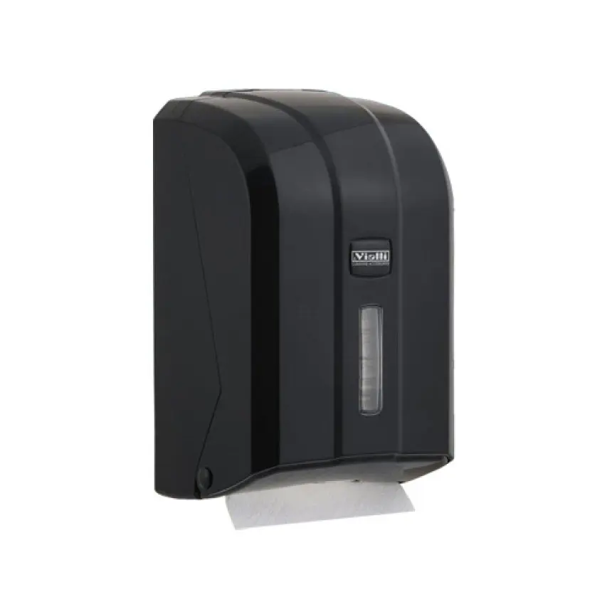 Dispenzer za složivi toalet papir VIALLI K6C crni