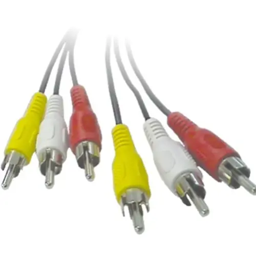 Wiretek 3xcinc (RCA) na 3xcinc (RCA) audio kabl 2m