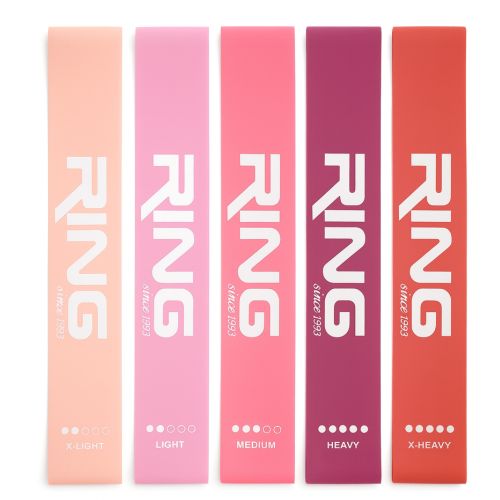 RING mini band set 5 pink (MINI BAND-SET 5 PINK XL L M H XH)-RX MINI BAND SET 5 PINK