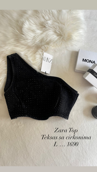 Zara teksas top sa cirkonima