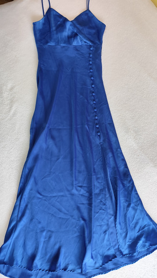 ZARA saten duga haljina M