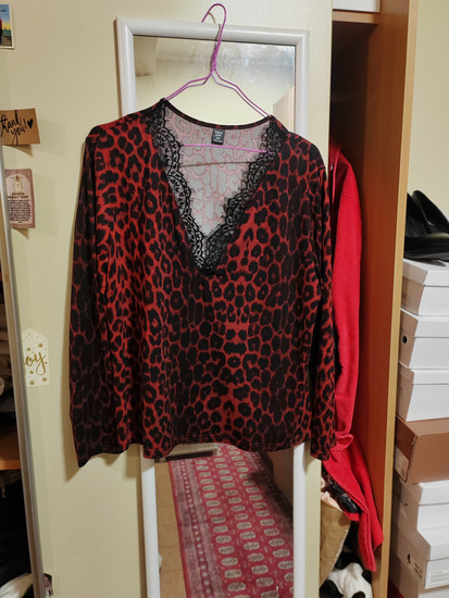 SHEIN bordo leopard bluza