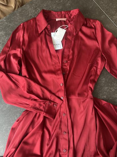 Guess saten bordo haljina xs/s