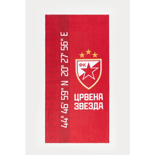 Plažni Peškir Crvena Zvezda 70x140 Koordinate
