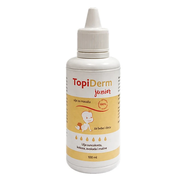 TOPIDERM JUNIOR ULJE (100 ml) – 100% prirodna nega i umirujuća masaža za bebe