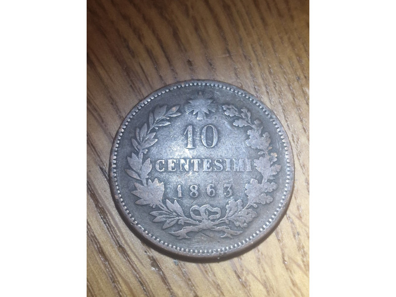 Italija 10 Centesimi 1863