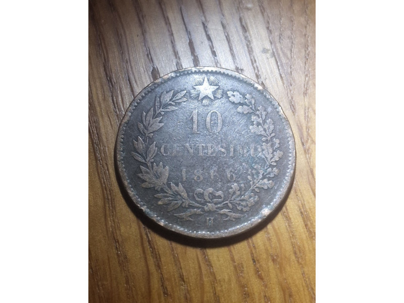 Italija 10 Centesimi 1866 H