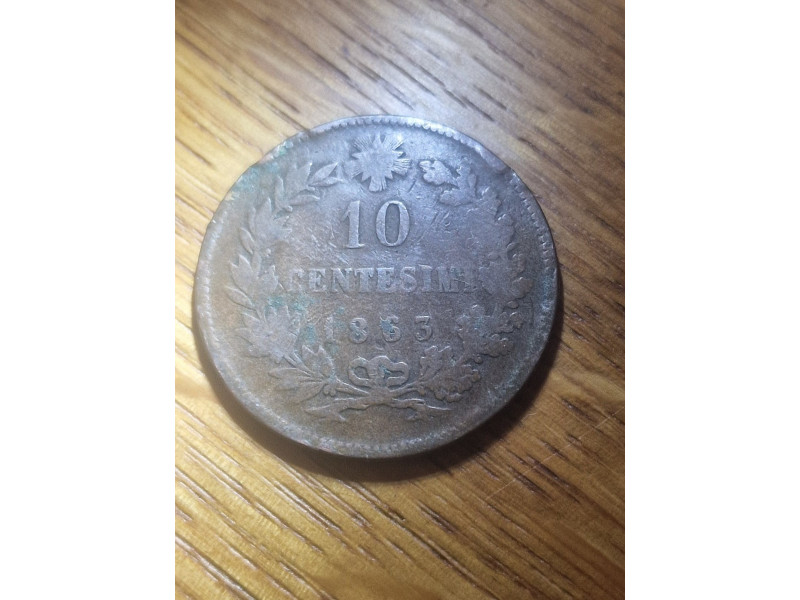 Italija 10 Centesimi 1863