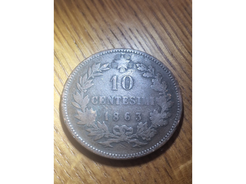 Italija 10 Centesimi 1863