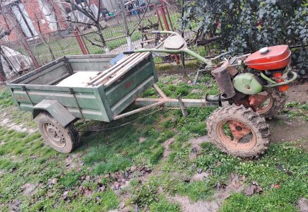 Motokultivator IMT 506 SX, sa prikolicom i priključcima
