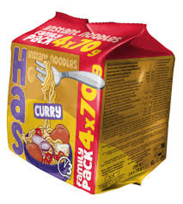 Curry HAS noodles family 4X70gr.
