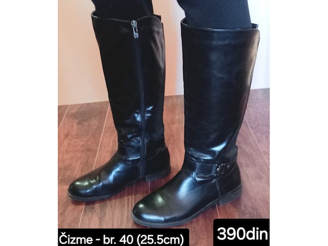 Ženske crne čizme br. 40
