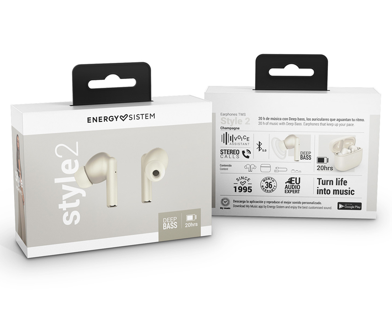 Wireless bubice ENERGY SISTEM Style 2 Champagne True krem