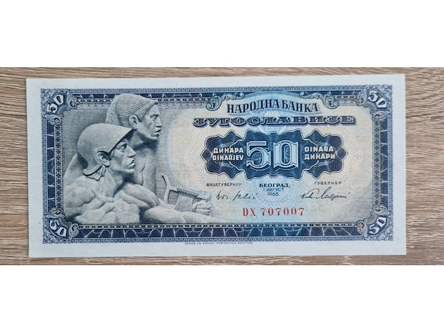 50 dinara 1965 UNC