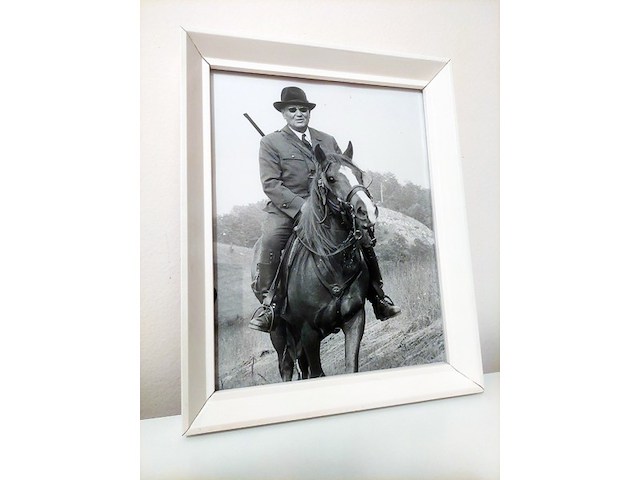 Foto Tito na konju u ramu