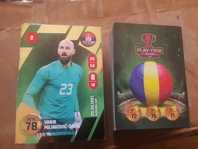 Set kartica Play time Goal stars 2024,5/6 seta + binder