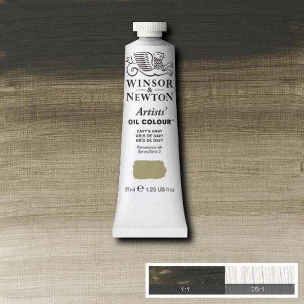 W&N Artists’ Oil Colour WN ARTISTS’ OIL COLOUR 37ML DAVY’S GRAY - SER 2