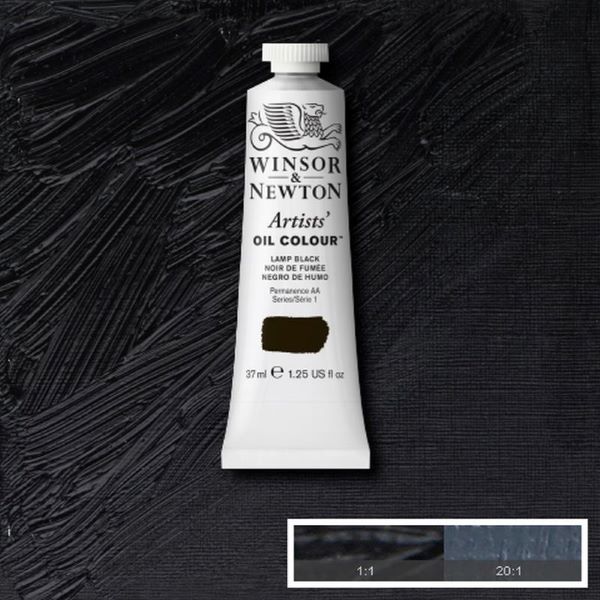 W&N Artists’ Oil Colour WN ARTISTS’ OIL COLOUR 37ML LAMP BLACK - SER 1
