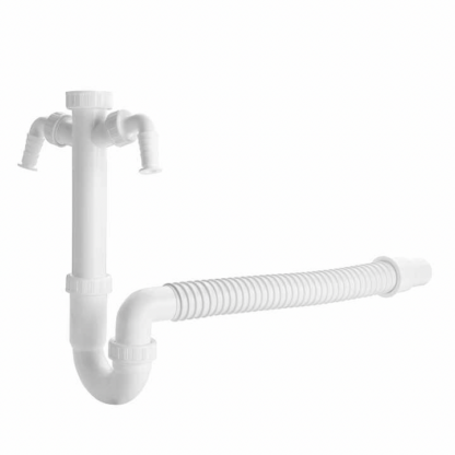 Sifon za lavabo U fleksi 50/40, 6/4 sa 2 priključka