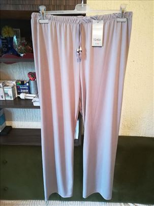 Odlicne ženske pantalone za punije Tonda bež XXL