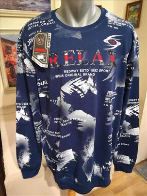Kvalitetan muski pamucni duks Redway Plavi 4XL