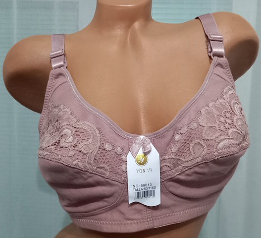 *YON YI* pamučni puder roze brus bez žica 50/115C