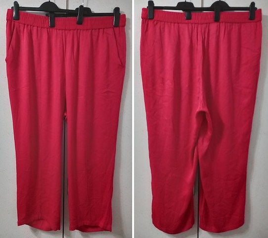 *H&M* viskozne pantalone u boji maline XXL/54/56