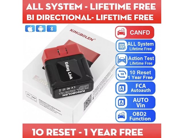 Novo- Kingbolen Ediag Link Bluetooth OBD2 iOS &;;; Android