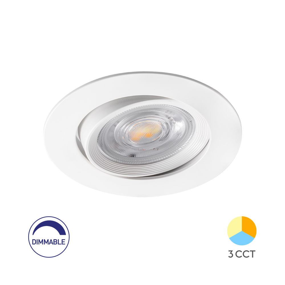DIMMABLE LED SPOTLIGHT ROUND 7W WHITE CCT BD02-60780