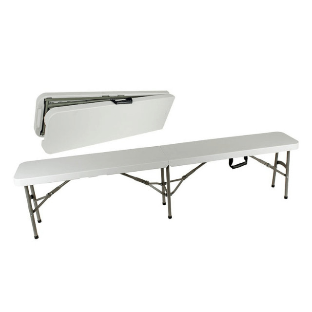Sklopiva plastična klupa bela 180cm