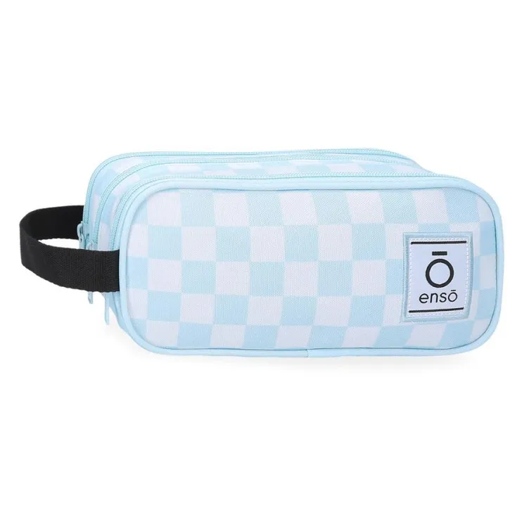 ENSO FLEUR ženski neseser sa 3 pregrade - sky blue